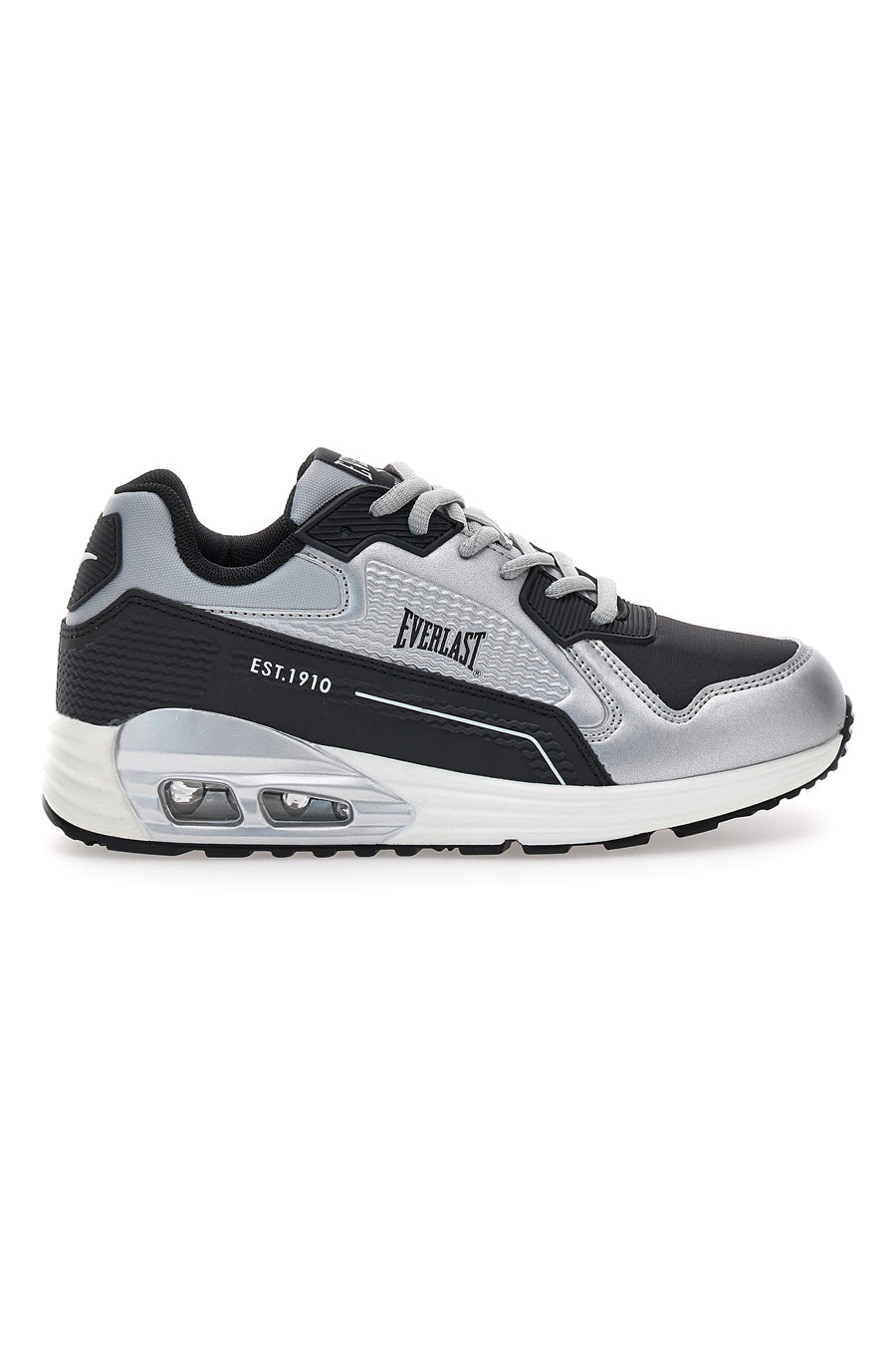 Sneakers nere e argento con fondo effetto air Everlast EV-810 da Donna ...