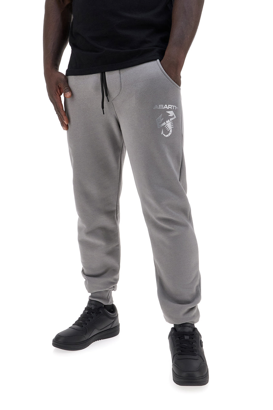 Pantaloni jogger grigi con logo stampato Abarth AH025PA da Uomo ...